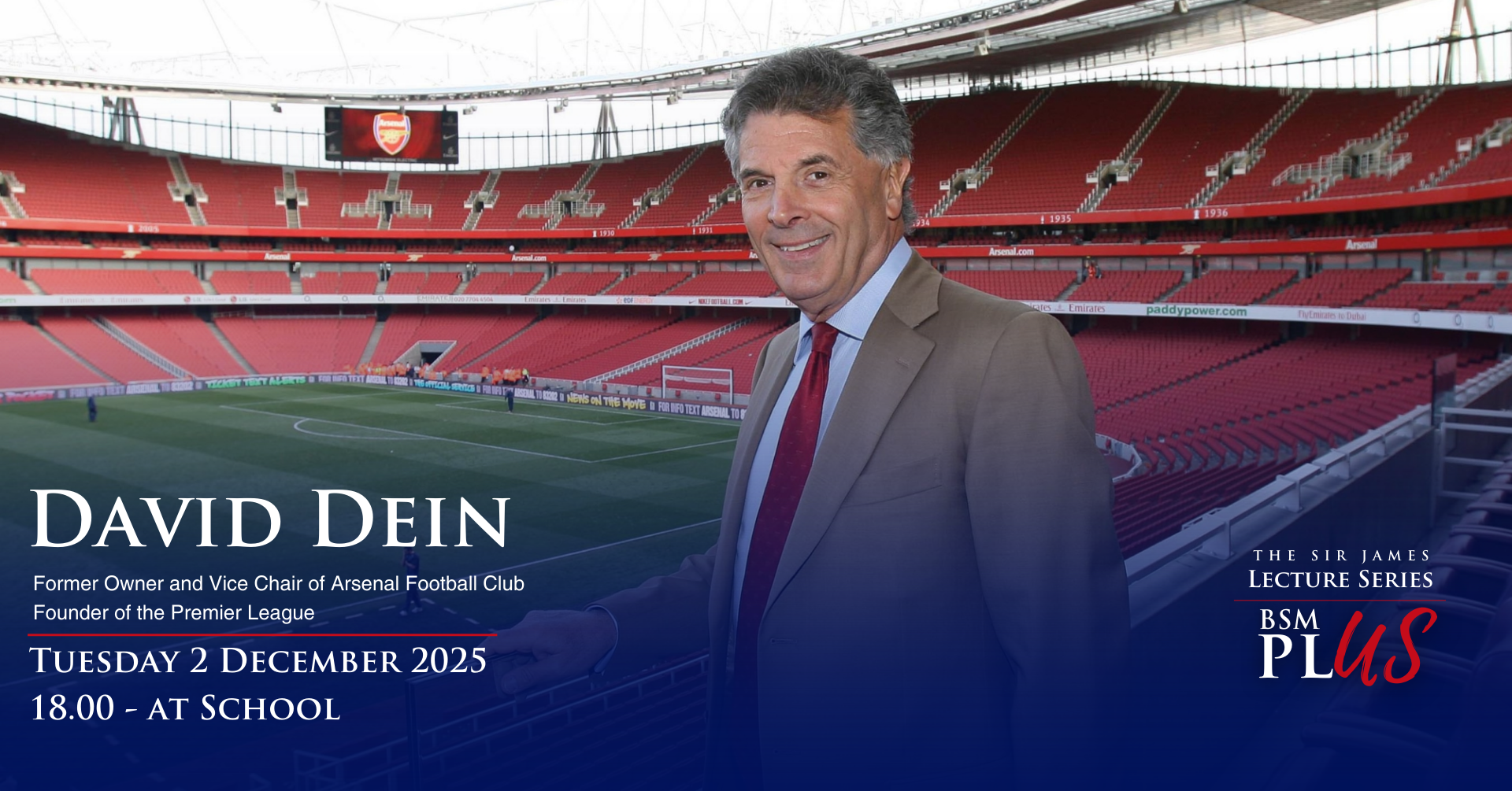 The British School of Milan – Sir James Lecture Series with David Dein | The British Chamber of ...